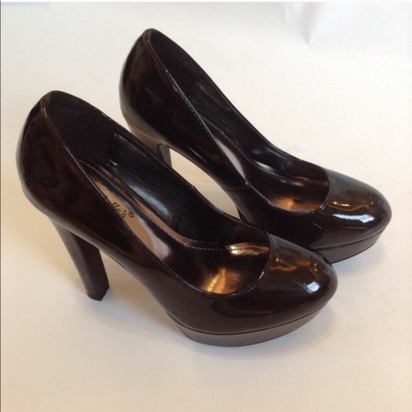 Shoes | New Classic Black Shiny Platform Heels | Poshmark